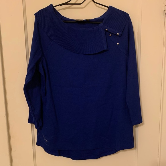 Rafaella | Sweaters | Nwt Royal Blue 34sleeve Sweater | Poshmark